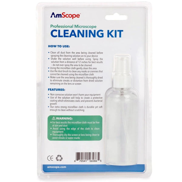 Amscope 3 in 1 Professional Cleaning Kit for Microscopes ²⁵ - BIOWEB USA