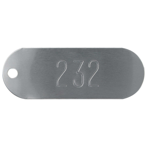 Racetrack Numbered Aluminum Tags - BIOWEB USA