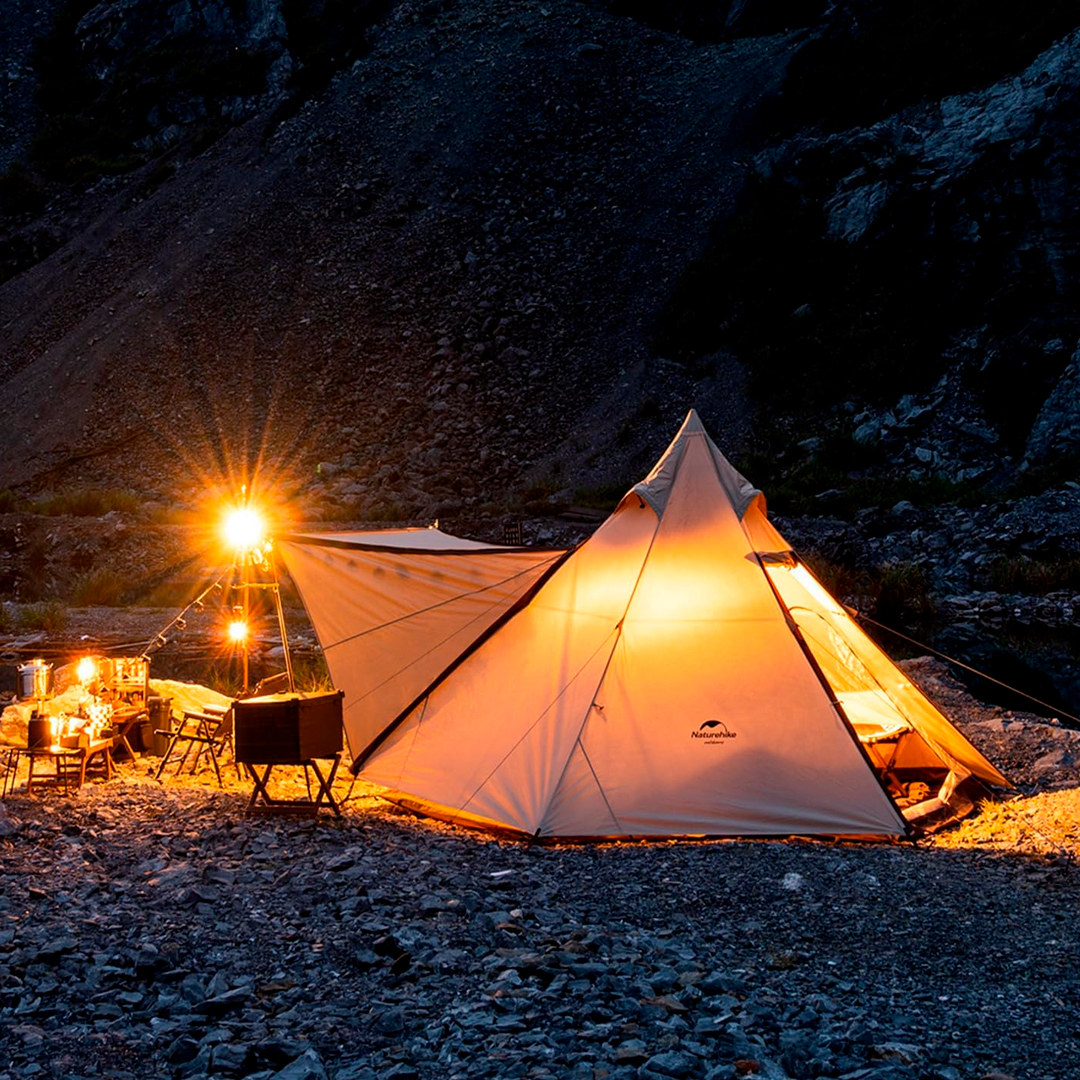 Naturehike Hexagonal Pyramid Tent with Skirt for 4-6 Persons - BIOWEB USA