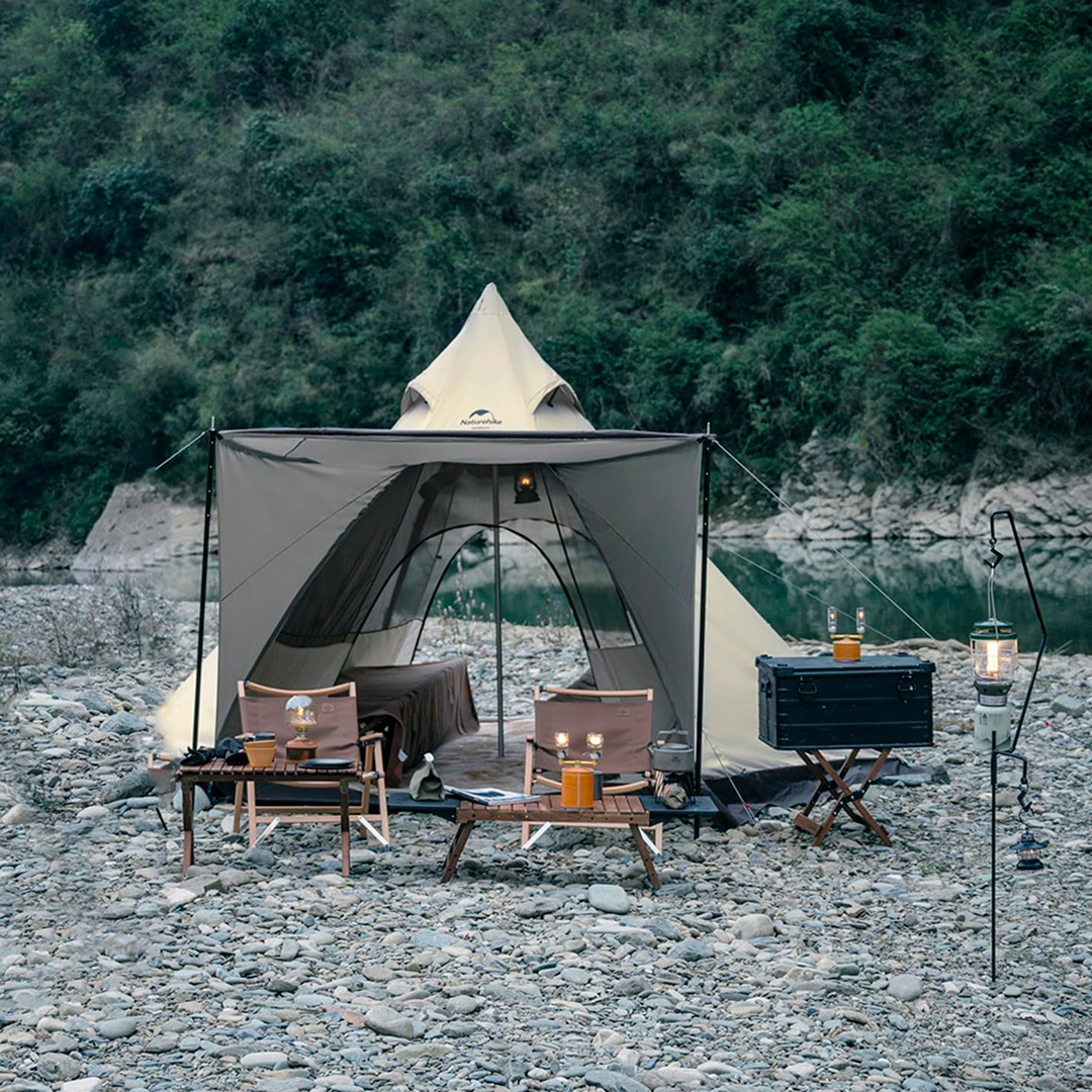 Naturehike Hexagonal Pyramid Tent with Skirt for 4-6 Persons - BIOWEB USA