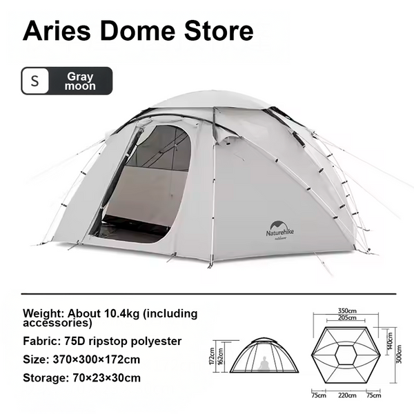 Naturehike Shepherd's Dome Tent Waterproof Large Space for Snow and Ra - BIOWEB Global