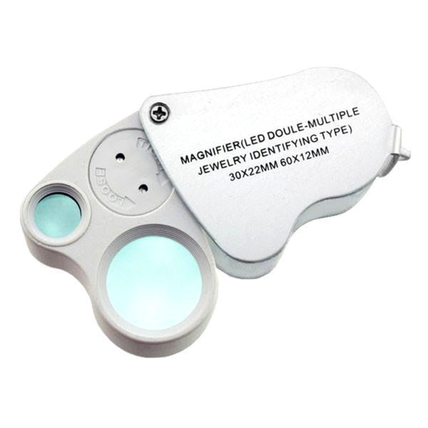 30X and 60X Jewelry Magnifying Glass with LED Lighting - BIOWEB Global