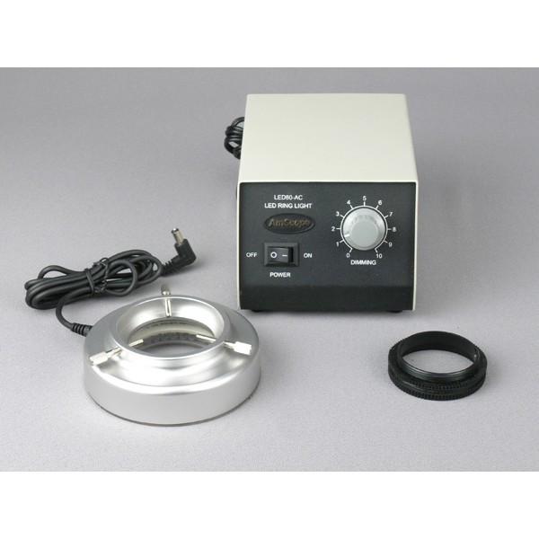 Amscope 80 LED Ring Light with Power Source ²⁵ - BIOWEB USA