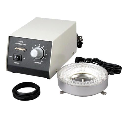 Amscope 80 LED Ring Light with Power Source ²⁵ - BIOWEB USA