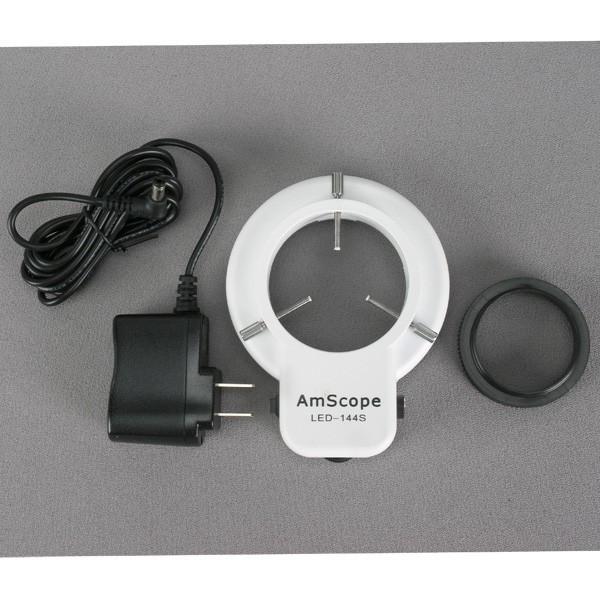 Microscopio estéreo Amscope 3.5X-180X 144 LED con cámara de 10MP ...
